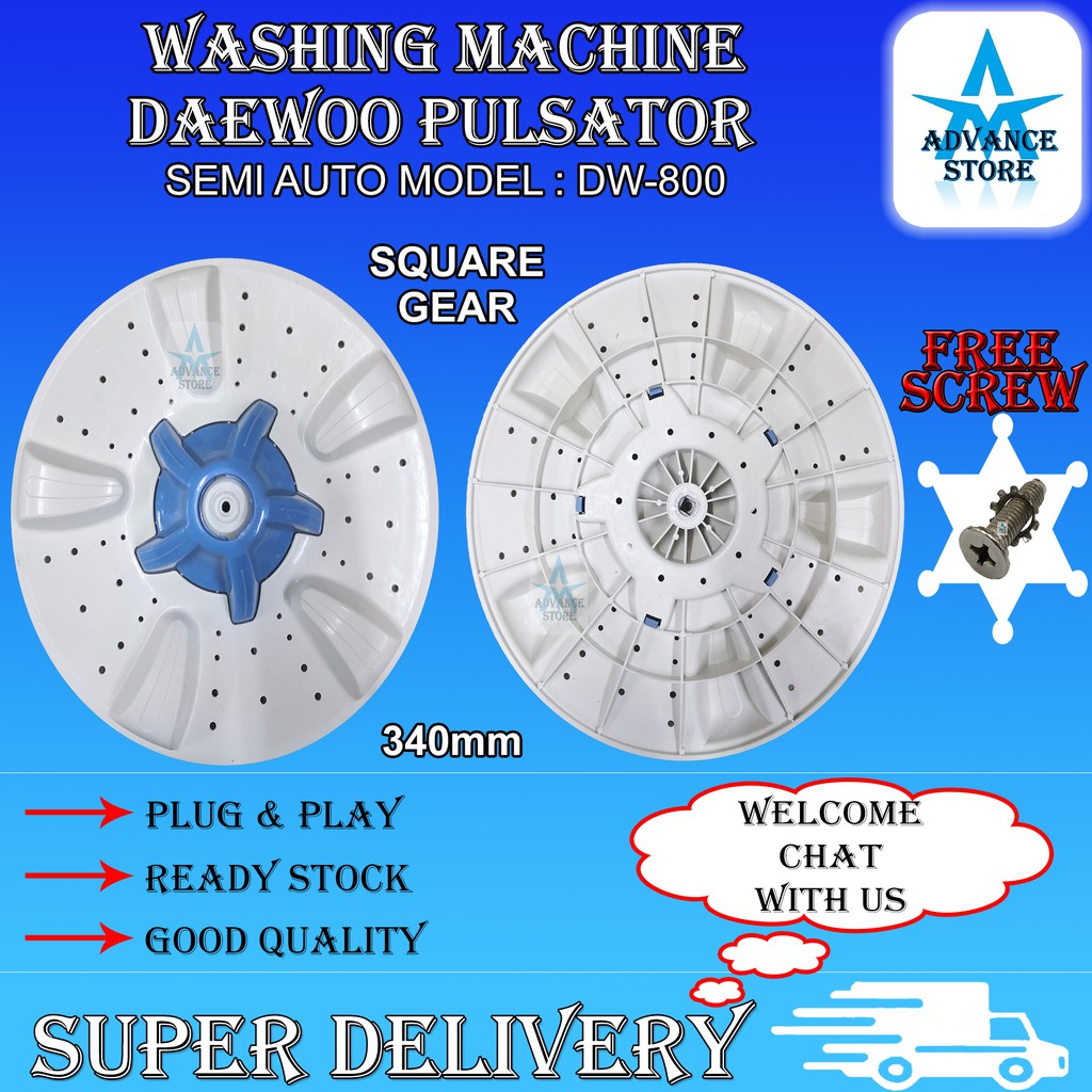 WASHING MACHINE DAEWOO PULSATOR Semi Auto DW-800 | Shopee Malaysia