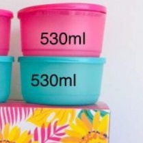 Tupperware Summer Fresh Round Set (200ml/ 1L / 530ML/ 2.1L/ 950ML) bekal tupperware bekas ...