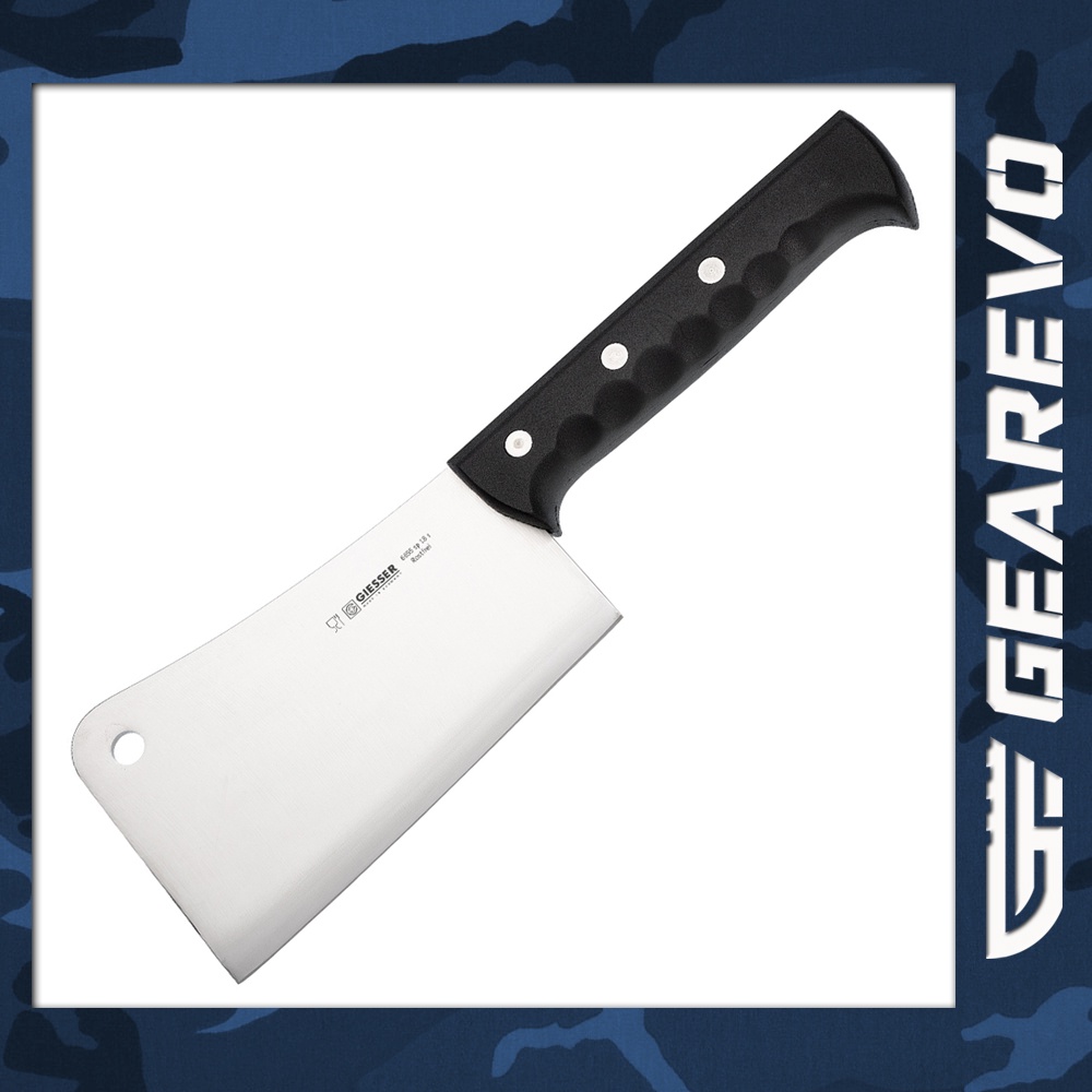 Giesser 7 inch Cleaver/Chopper/Kitchen Knife With Black POM Plastic ...