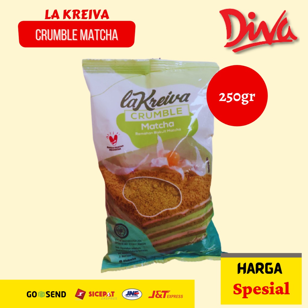 [250gr] La Kreiva Crumble Matcha / Matcha Pack Biscuit Crumbs | Shopee ...