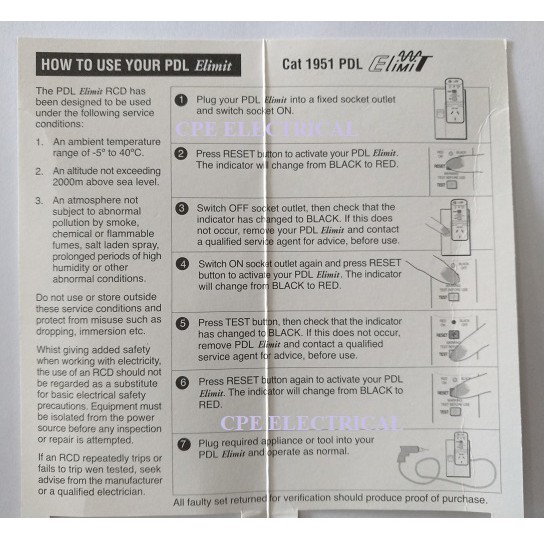 PDL ELIMIT 1951 13A 10mA Plug-in RCD ELCB Adaptor by Schneider Electric ...