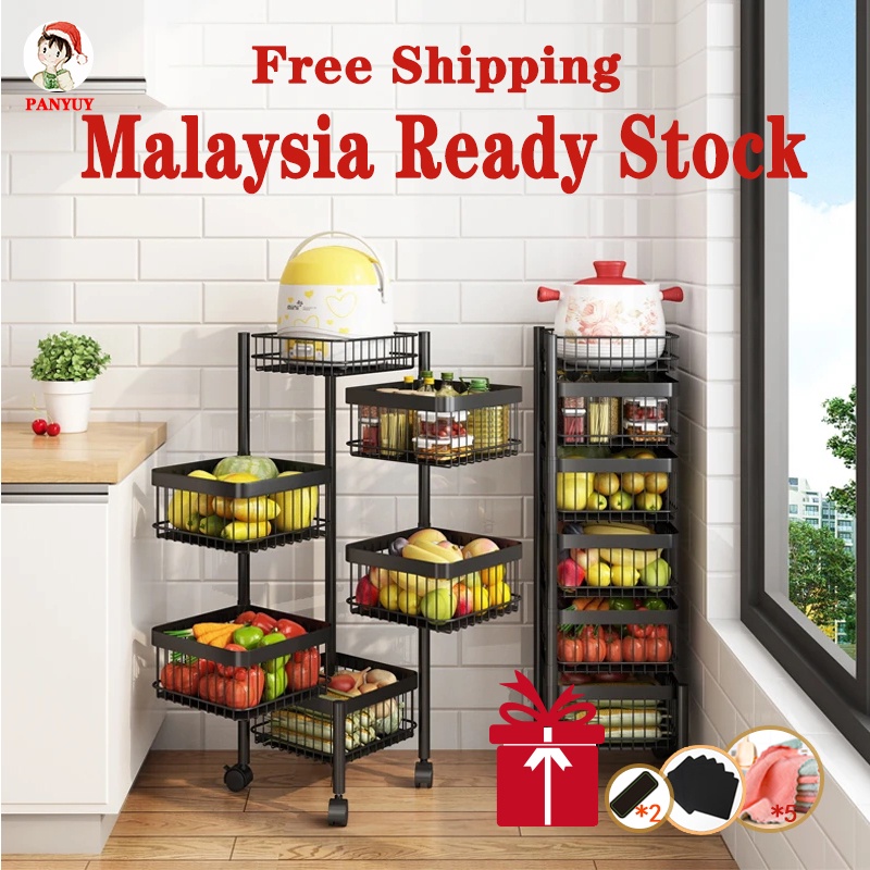 Kitchen Rotating Rack Rak Dapur Storage Rack Rak Kitchen Storage Rack ...
