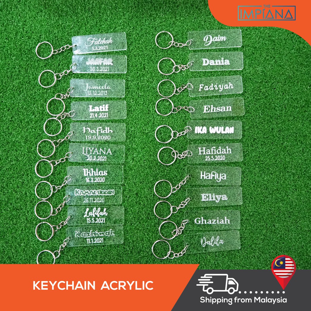 Keychain Nama Acrylic Murah Cute Custom Made. Keychain Cute Boleh ...