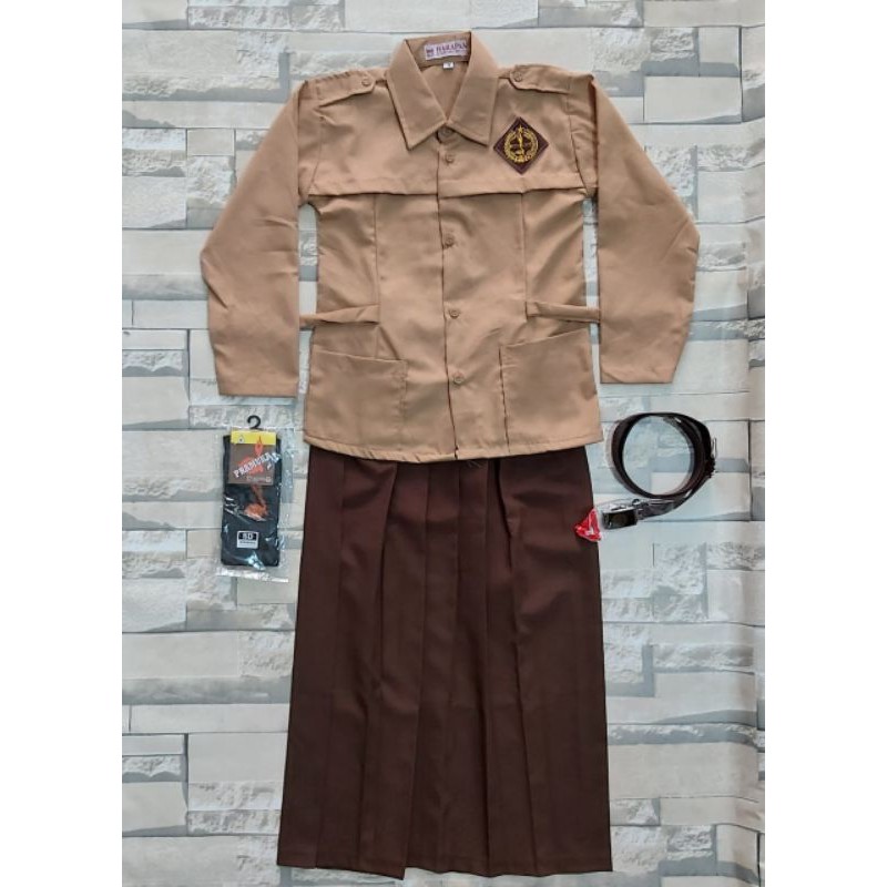 Long girl elementary school scout uniform for grades 1-6 | Shopee Malaysia