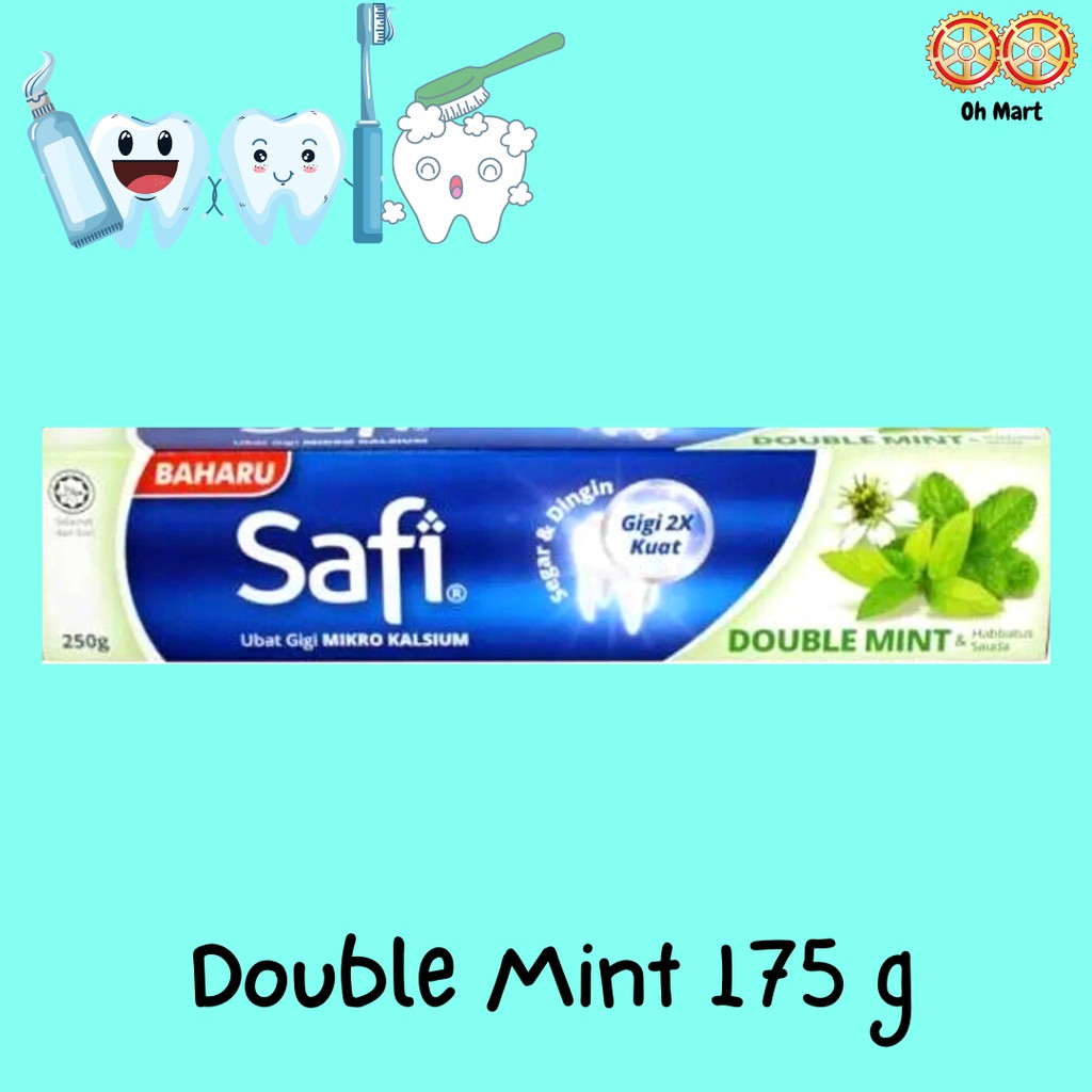 Safi Ubat Gigi Mikro Kalsium Kayu Sugi/ Double Mint/ Oren Herba/ Gamat ...