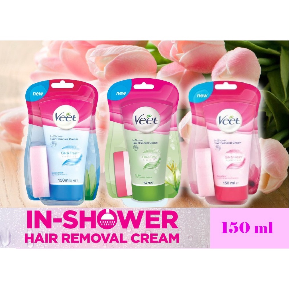 VEET In Shower Hair Removal Cream -150ml ( Sensitive/ Dry/ Normal Skin ...
