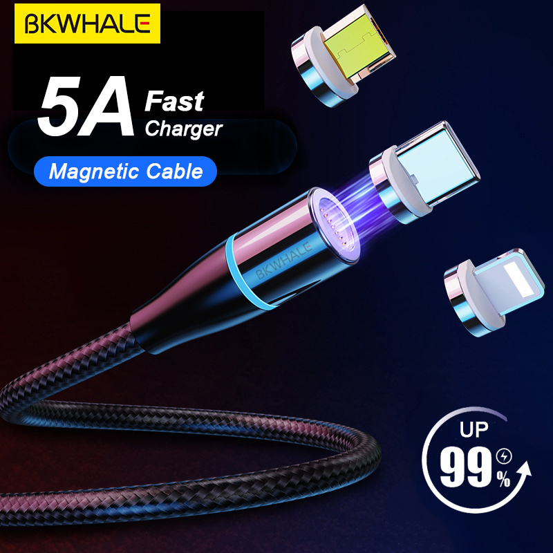 BKWHALE 33W Fast Charging Cable 3 in 1 Micro USB / Type-C Magnetic ...