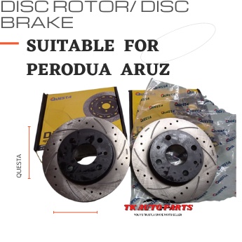 QUESTA DISC ROTOR/DISC BRAKE PERODUA ARUZ TOYOTA RUSH (1 SET) | Shopee ...