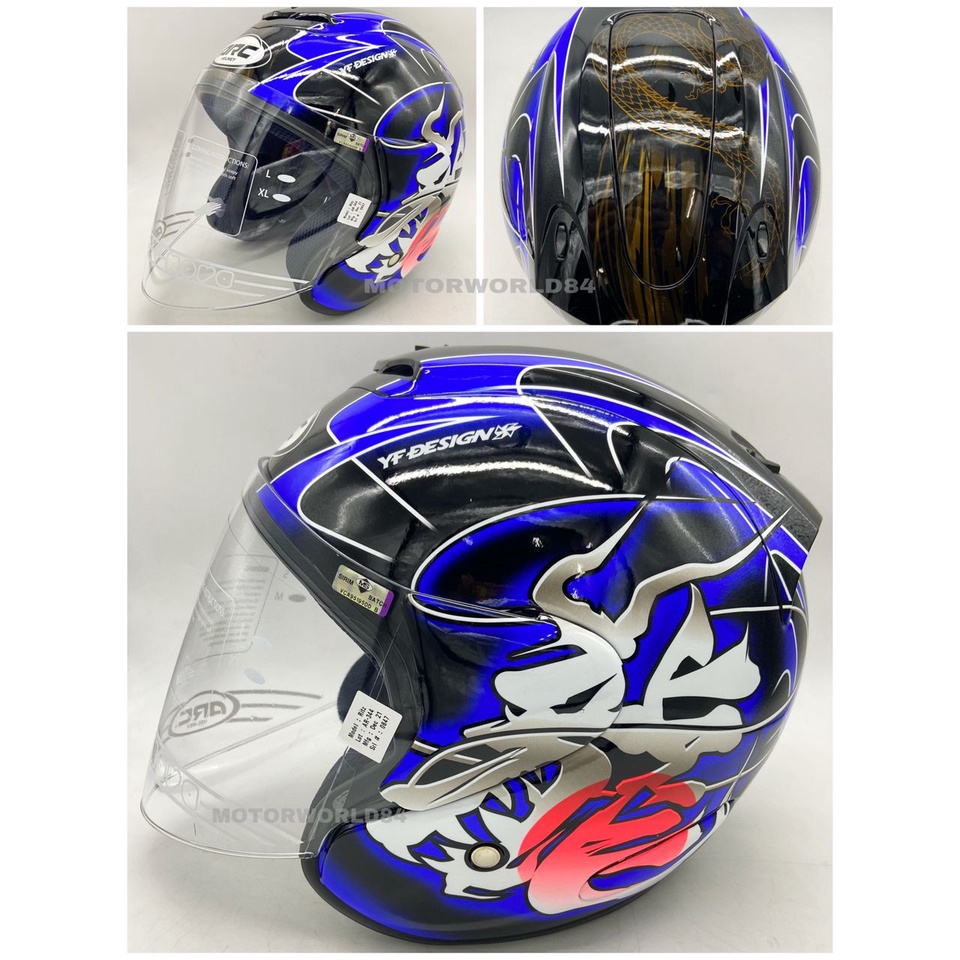ARC HELMET YFD YF DRAGON OPEN FACE NAGA YF-2 NAGA DRAGON ACCESSORIES ...