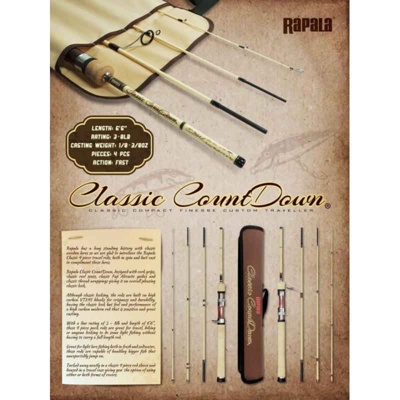 Rapala Classic Countdown Travel Rod | Shopee Malaysia