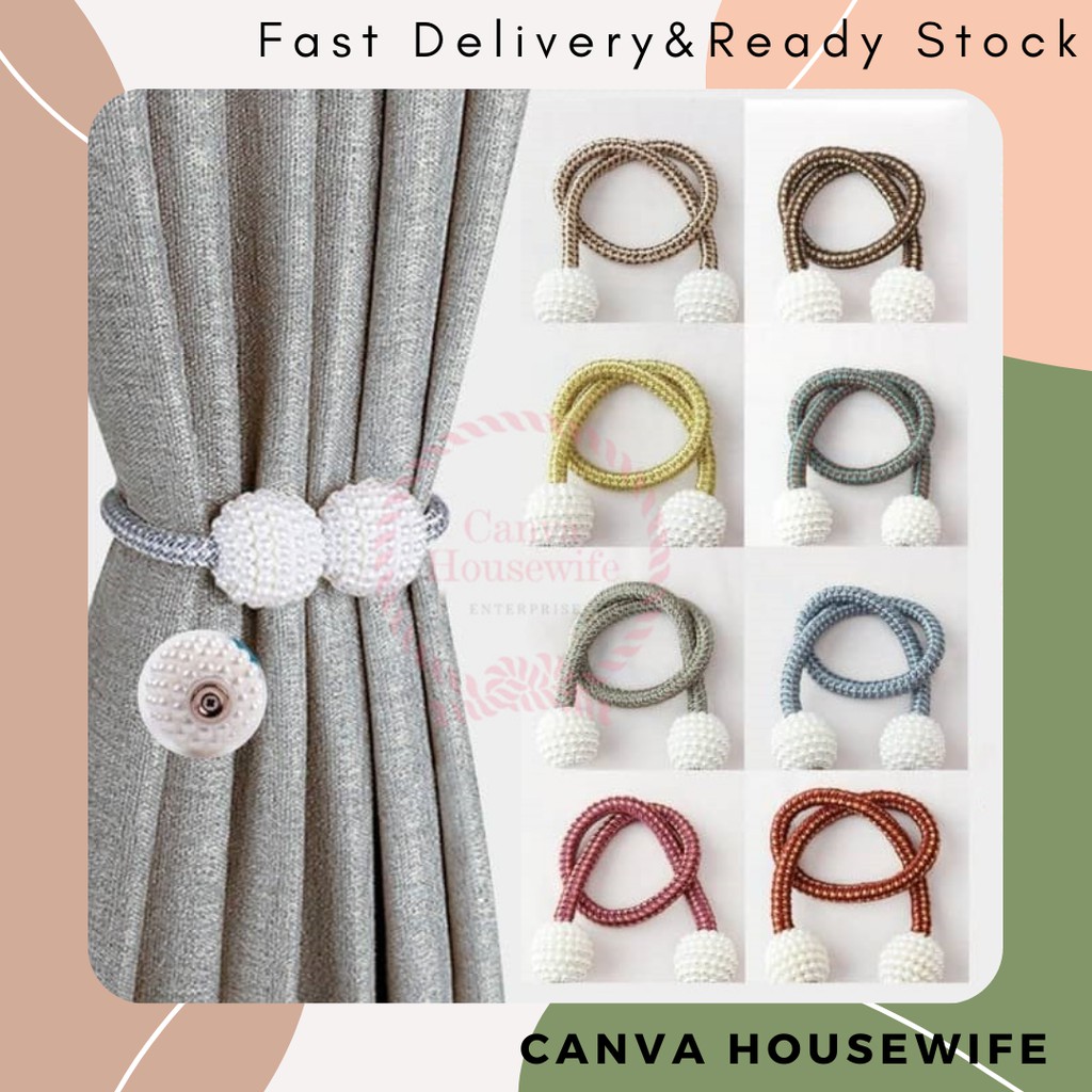 Pengikat Langsir Magnet Curtain 16 Colors Magnetic Curtain Belt Tieback ...
