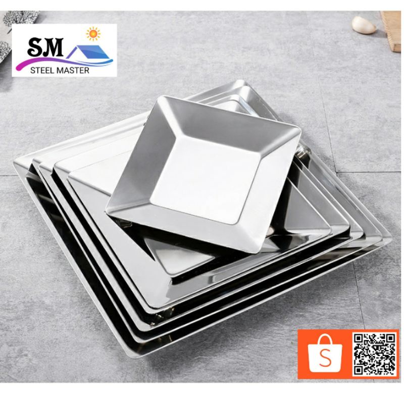 Stainless Steel Flat Square Plate -Steel Master | Shopee Malaysia