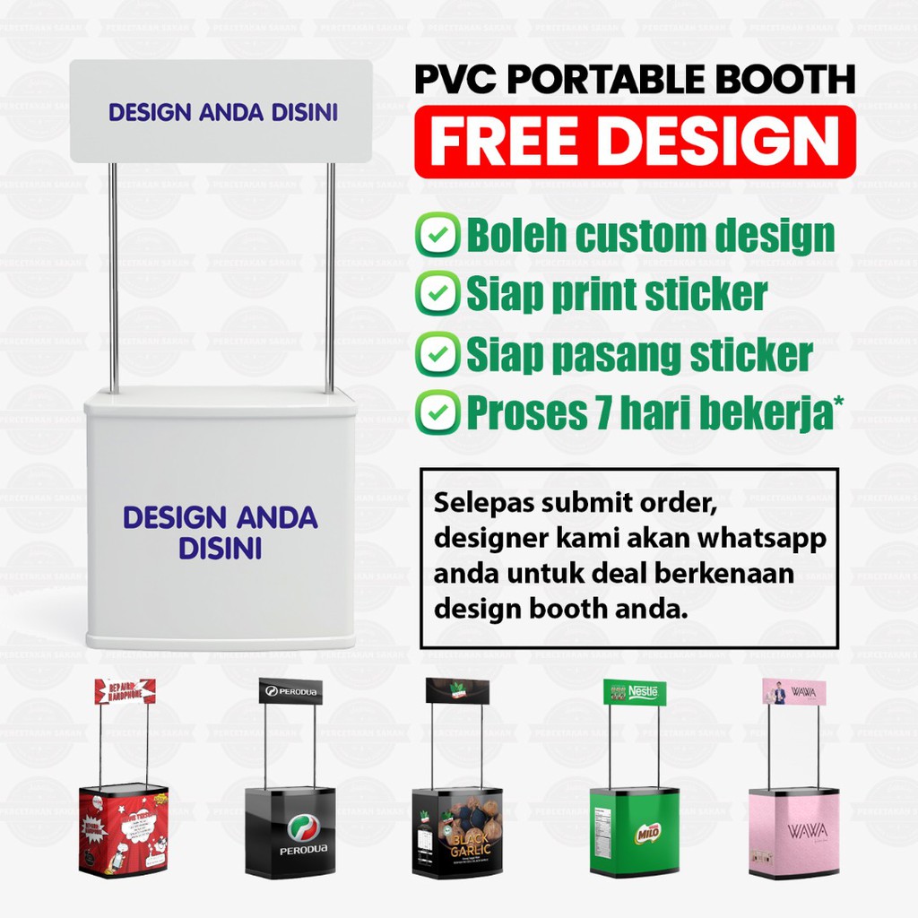 PVC Portable Booth, Fold-able PVC Promotion Table Display Counter ...