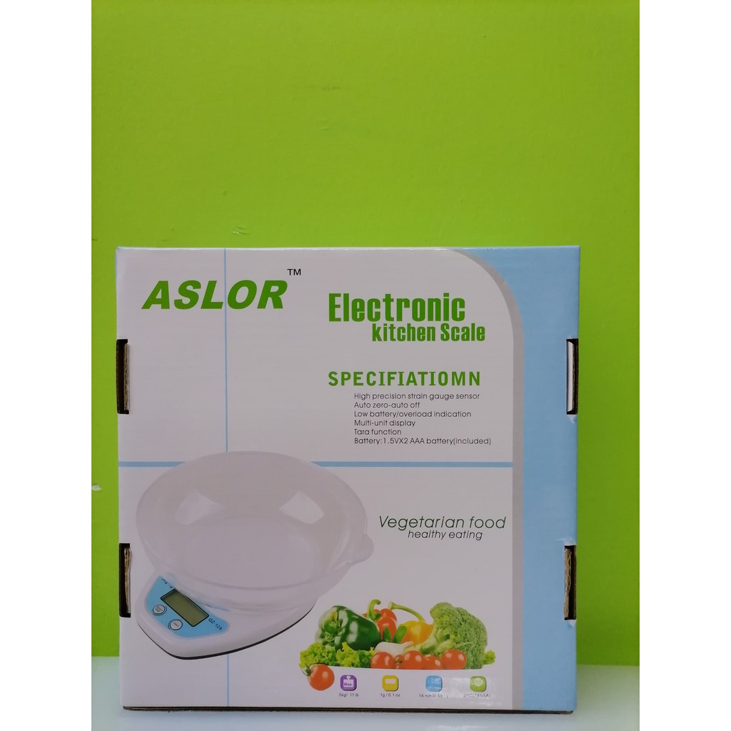 ASLOR Timbang Elektrik /electronic kitchen scale 1g-5kg | Shopee Malaysia