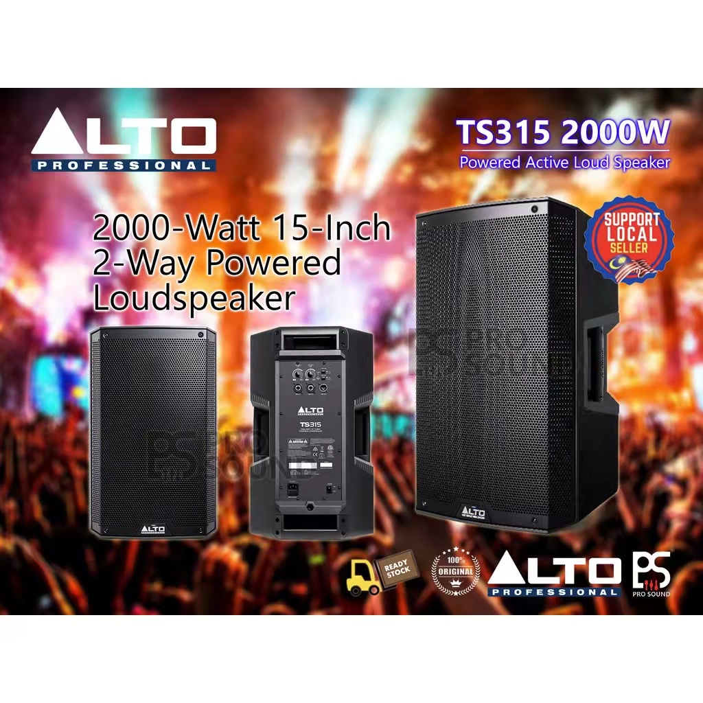 (Original Stock) ALTO TS315/ TS-315 2000-WATT 15-INCH 2-WAY POWERED LOUDSPEAKER ACTIVE SPEAKER ...