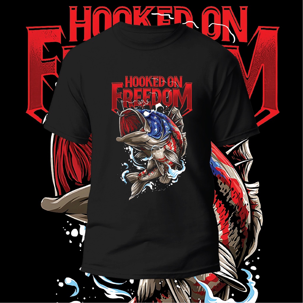 🔥 HOT SALE 🔥 S - 5XL : HOOKED ON FREEDOM T-Shirt Unisex 100% Cotton | Shopee Malaysia