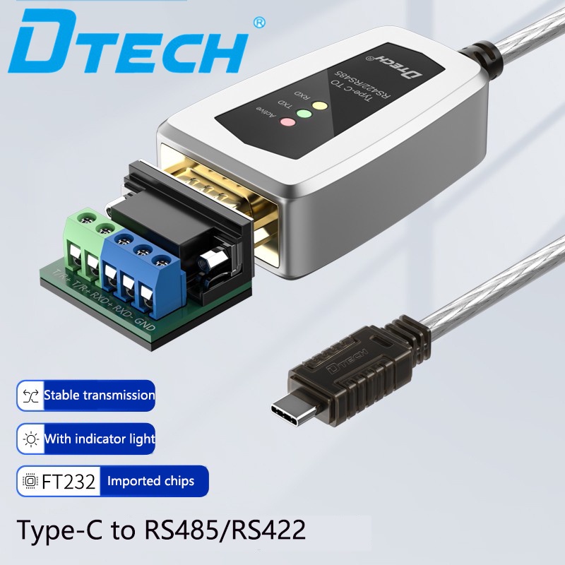 DTECH Type-C to RS422/RS485 9-Pin serial port cable with Imported FT232RL+RS485 chips | Shopee ...