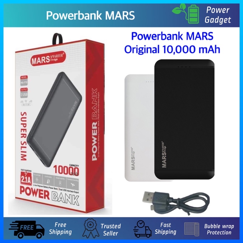 Powerbank MARS Original 10,000 mAh Model: MA-918 | Shopee Malaysia