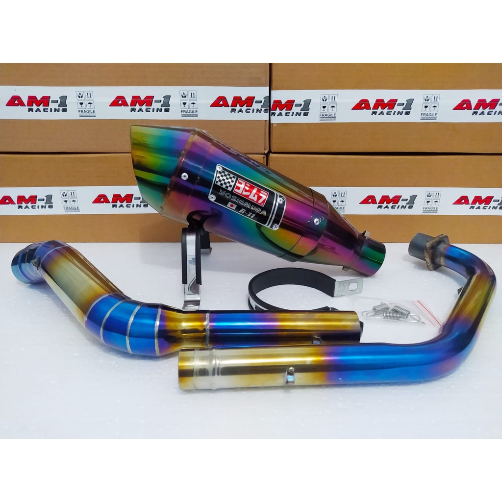 Racing Exhaust Bluemoon Yoshimura R11 Rainbow Ninja 250 mono Z250 sl ...