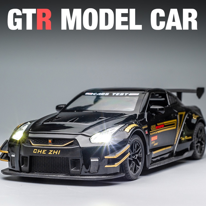1:24 Nissan GTR Modified Wide Body Car Models Alloy Diecast Toy Vehicle ...