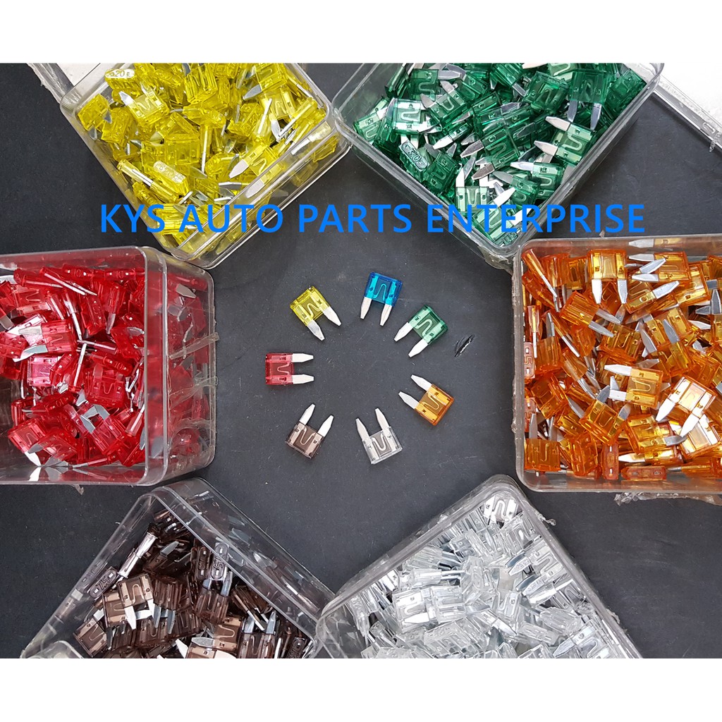 🔥100Pcs=1BOX🔥Transparent Mini Plug Fuse | 10A, 15A, 20A, 25A, 30A, 5A ...