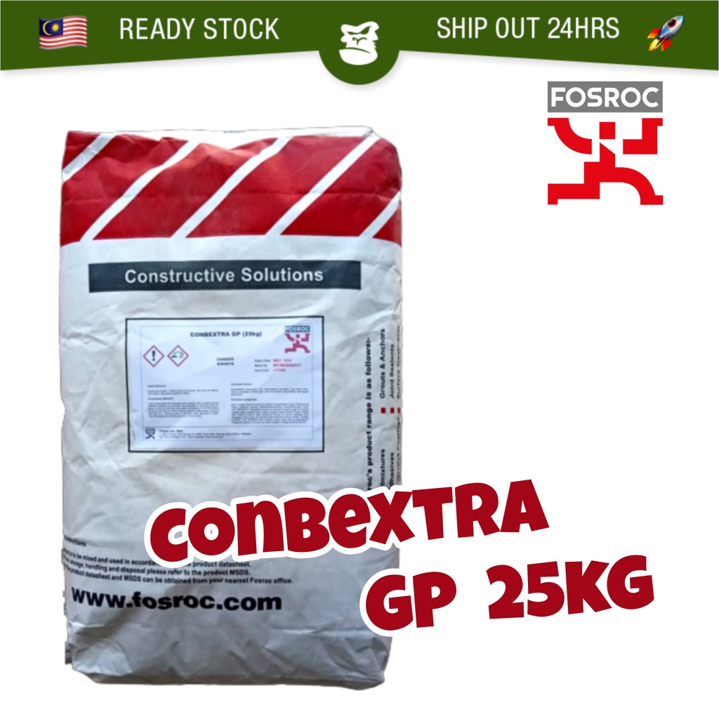 25KG FOSROC Conbextra GP Non-Shrink pumpable Cementitious Grout cement ...