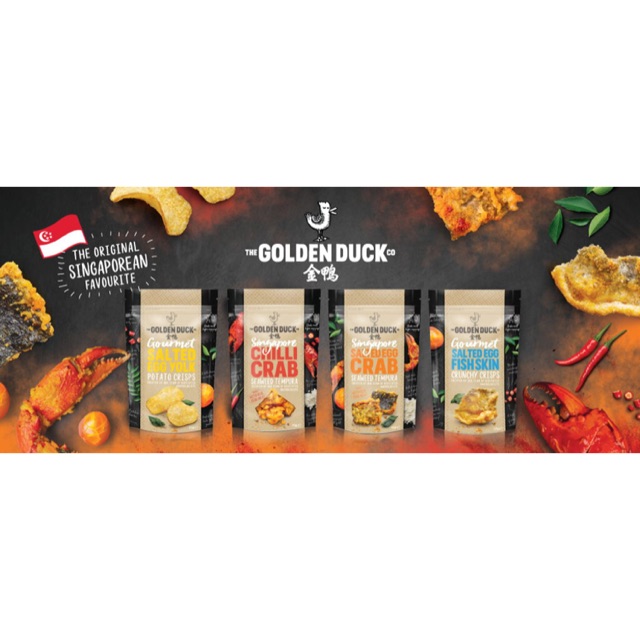 HALAL The Golden Duck Salted Egg Snacks (Fish Skin/Potato Chips/Seaweed ...