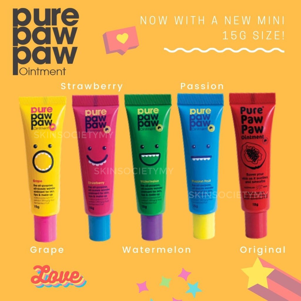 Pure Paw Paw Ointment 15g - Australia - For lips/rash/bites/diaper ...
