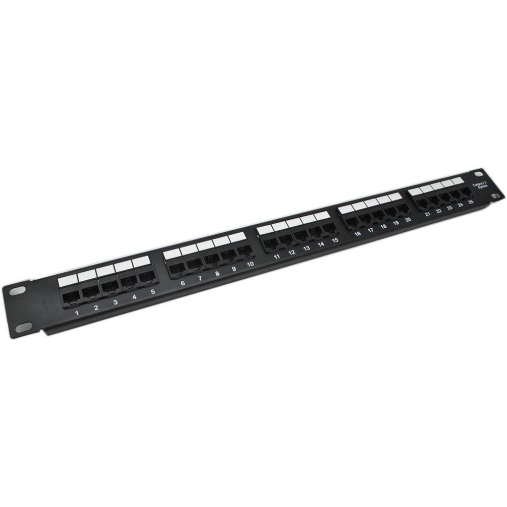 Cat3 RJ11 Phone Patch Panel 25 Ports for 1U 19 Inch Server Rack ...