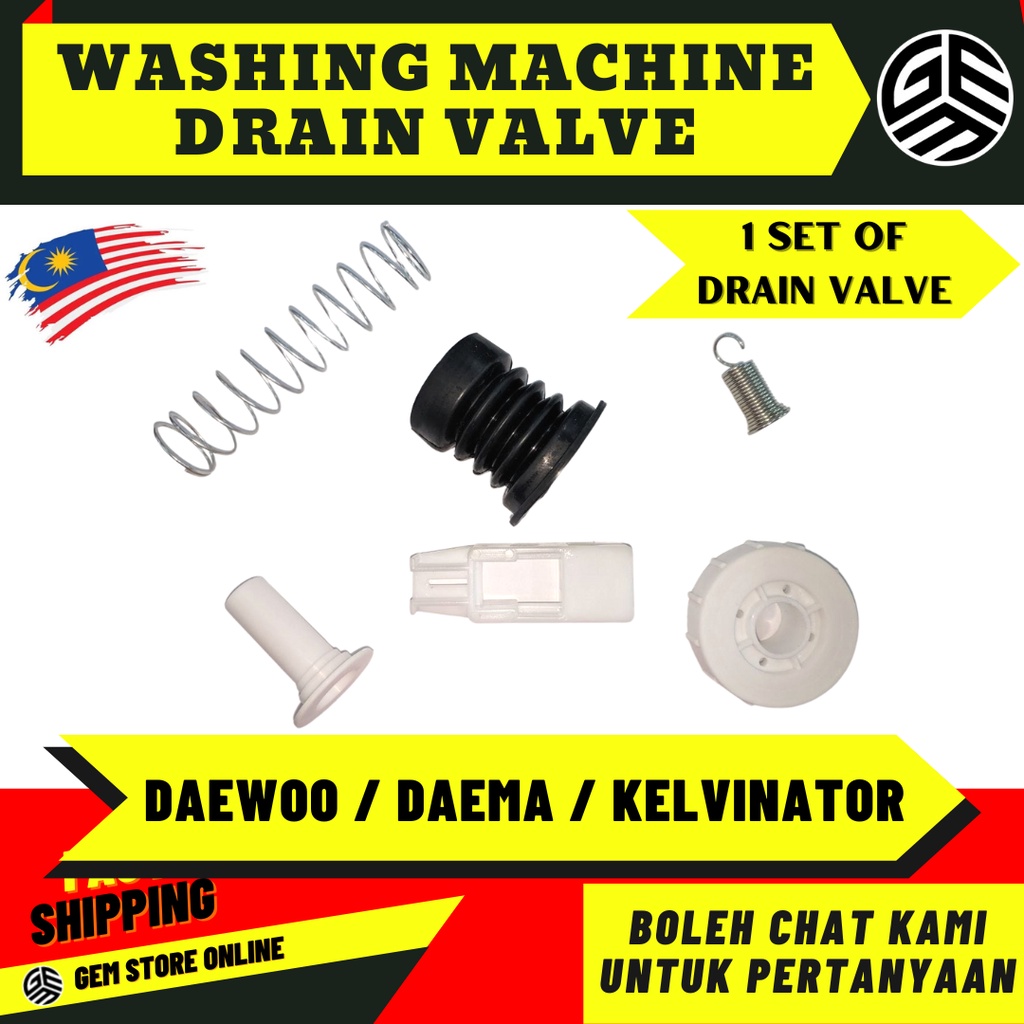 Daewoo Daema Kelvinator Drain Valve Set DWF-A1069 DWF-A1088 DWF-7288JD ...