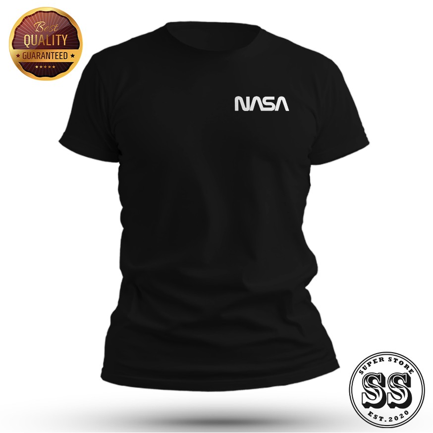 ADULT NASA WORDING SMALL DESIGN LOGO TSHIRT HIGH QUALITY COTTON UNISEX ...