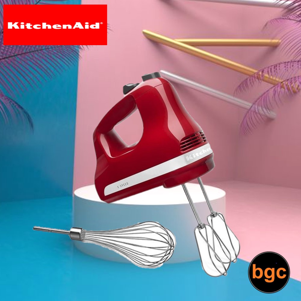 KitchenAid 5 Speed Hand Mixer 5KHM5110BER (Empire Red) Stainless Steel ...