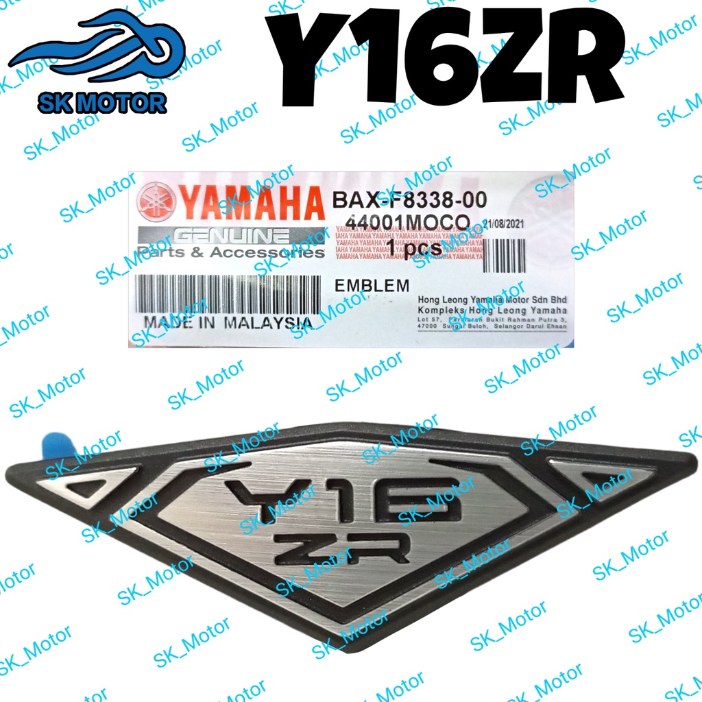 Yamaha Y16ZR Y16 ABS Original Emblem Logo Lambang Sticker BAX-F8338-00 ...