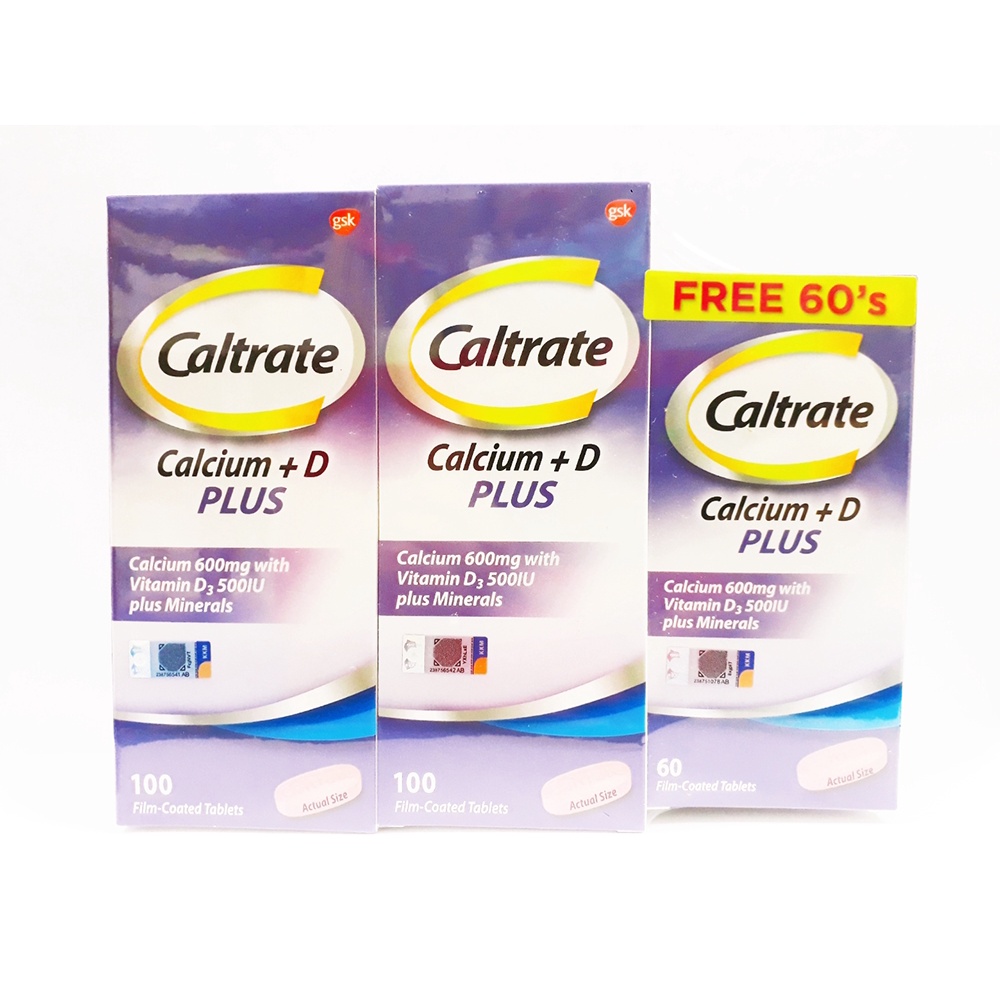 (exp:03/26) Caltrate Calcium 600+D Plus (100's x 2 FOC 60's) | Shopee ...