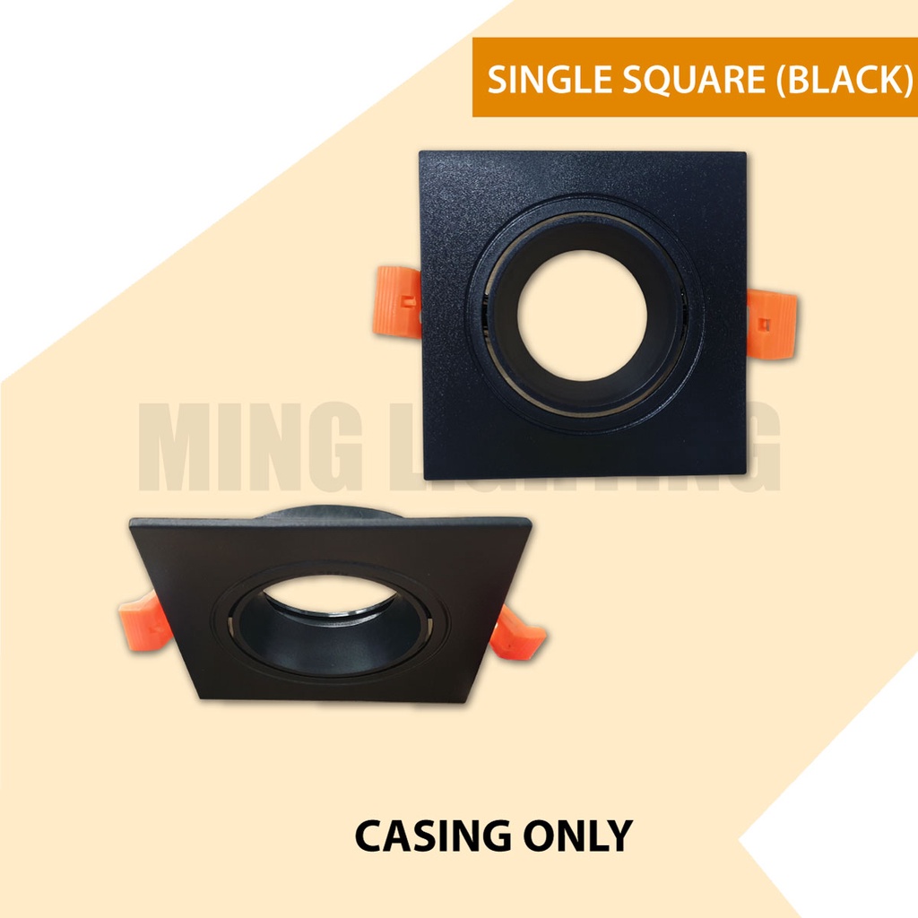 LED Eyeball Casing MR16 GU10 Bulb Replaceable Fitting Square Round ...