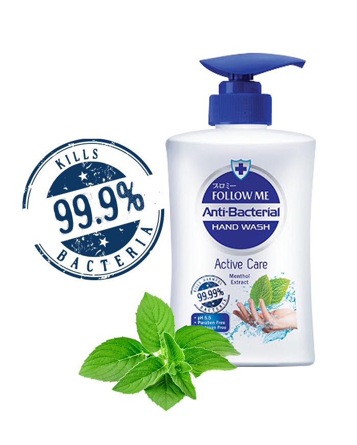 FOLLOW ME Anti Bacterial Hand Wash 450ml (Active Care) EXP 10/25 ...