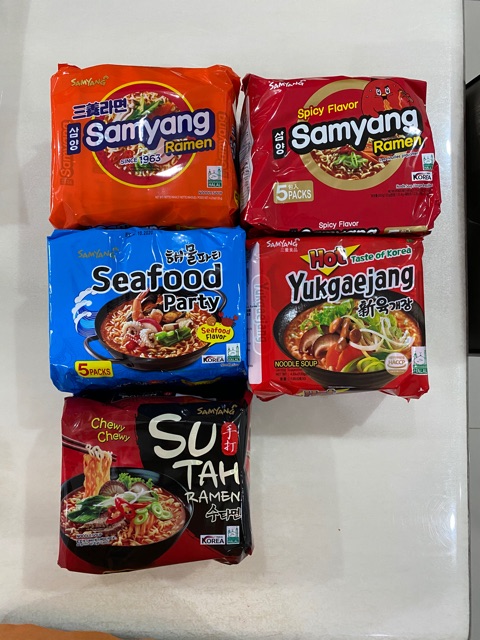 Samyang Ramen Halal PACKET(5pcs) (Buy 2 FREE 1pcsHalal Noodle) | Shopee ...