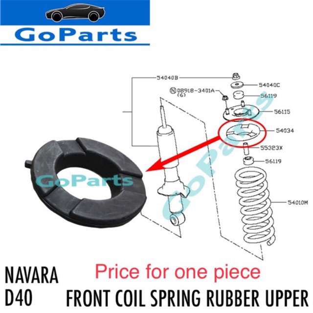 NAVARA D40 FRONT COIL SPRING RUBBER UPPER THICKNESS 14MM | Shopee Malaysia