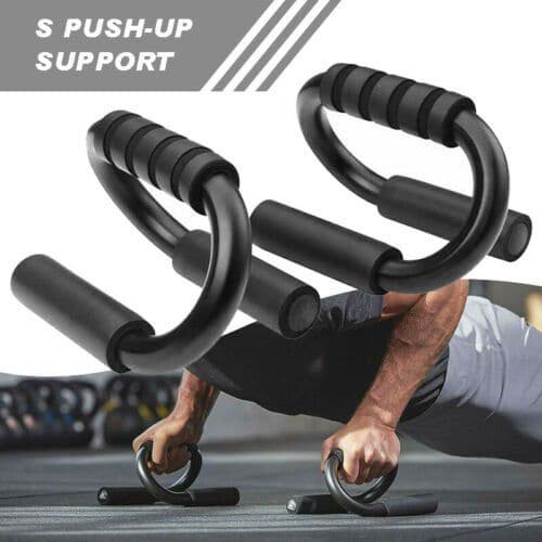 🌟READYSTOCK🌟S Shape Fitness Push Up Stand Support Bar Sponge Hand Grip ...