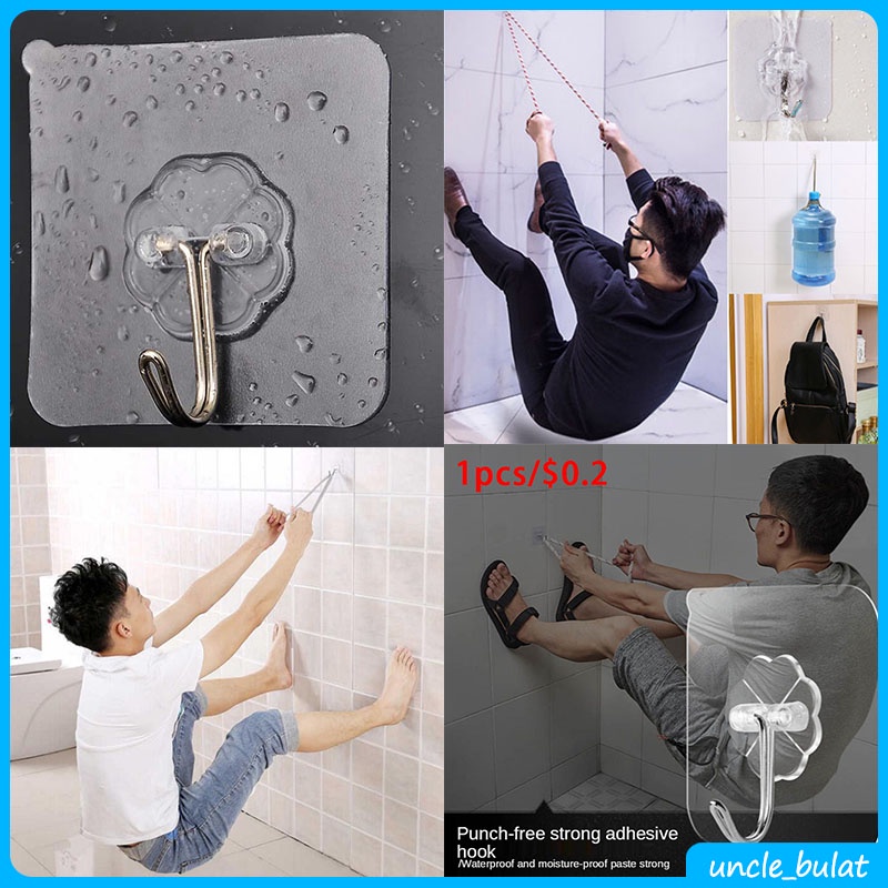 1PC Magic Hook Transparent Wall Hooks Strong Adhesive Magic Hook for ...