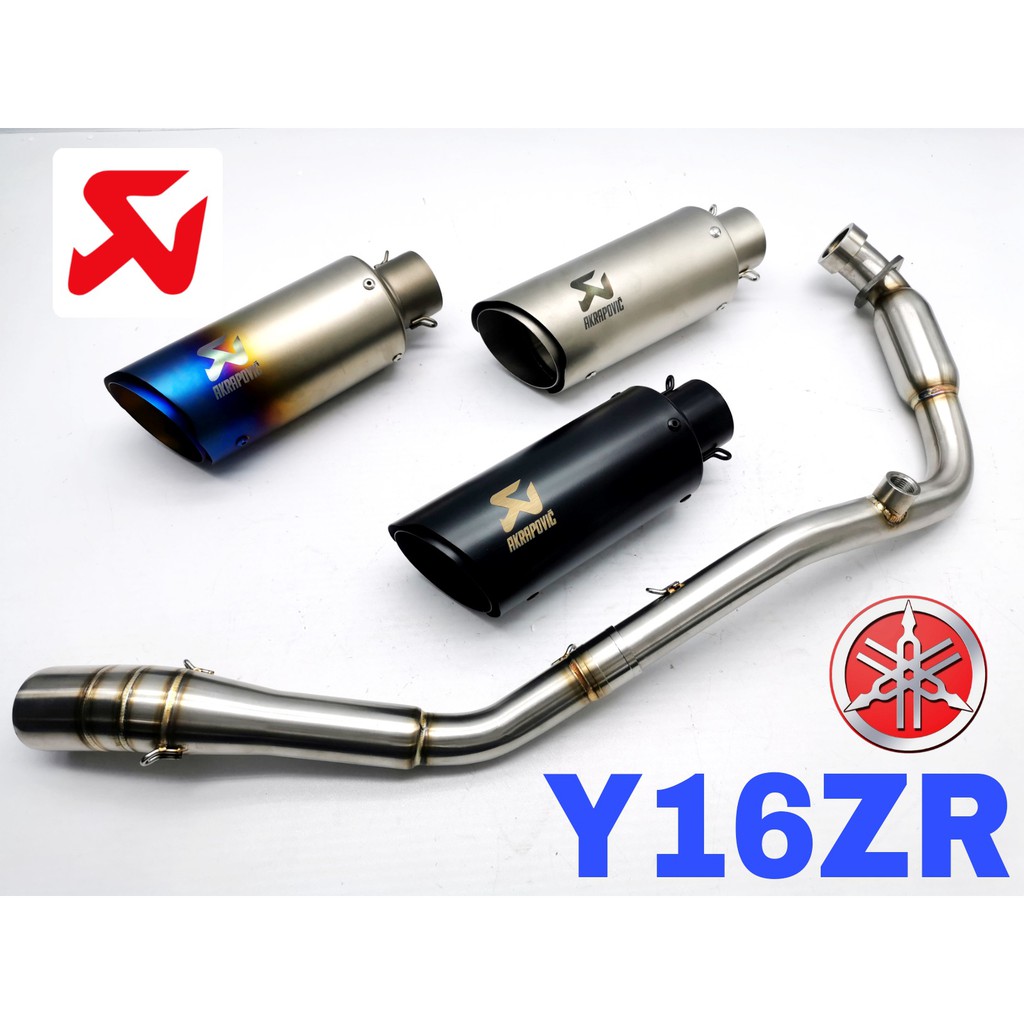 Exhaust Yamaha Y16ZR Akrapovic Short Full System Y16 Tabung Muffler ...