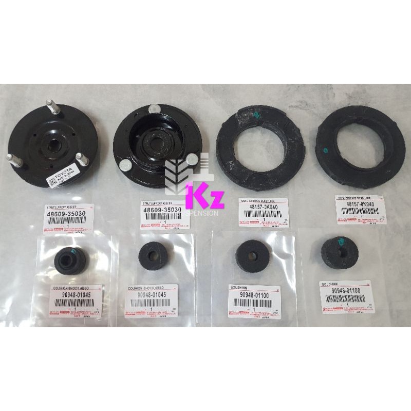 1 SET 8PCS -FRONT ABSORBER MOUNTING/COIL SPRING RUBBER/ MOUNTING BUSH ...