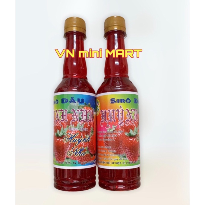 Strawberry Syrup 1 Bottle 450ml - Siro Dâu Huỳnh Như 450ml (Siro Dau Huynh Nhu Viet Nam ...