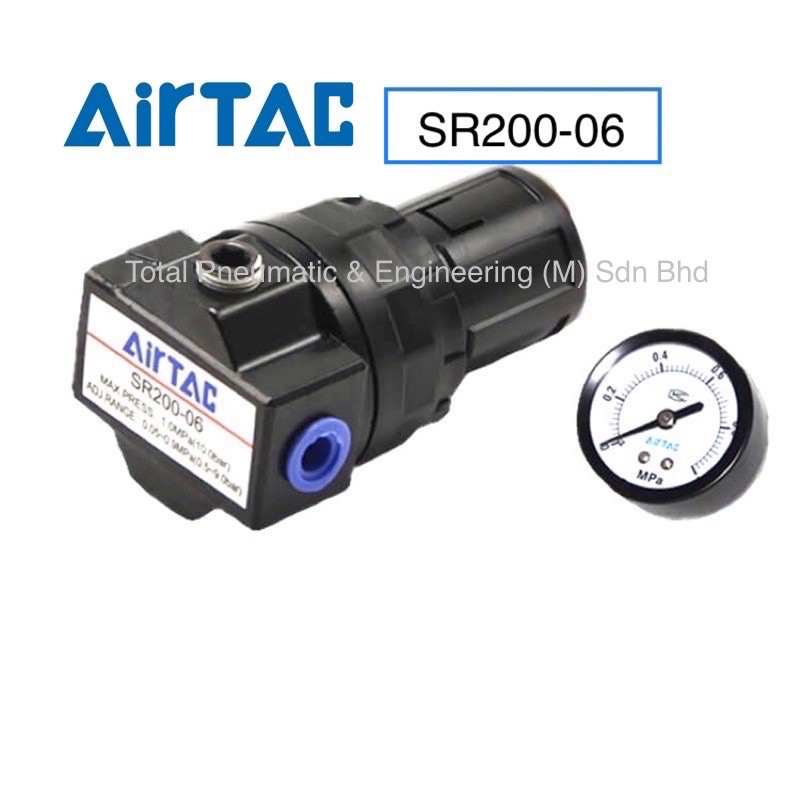AirTAC SR200-06 1/8” Air Regulator Pneumatic Air Pressure Regulator | Shopee Malaysia