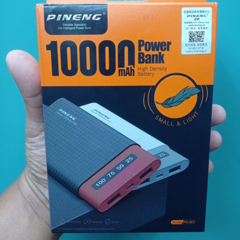 Powerbank Pineng 10000 mah 2 Usb Output 2.1A with Display Number / 1 ...