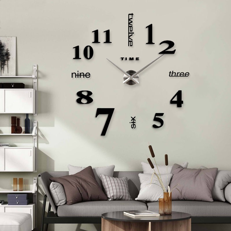 Jam dinding jam sederhana besar dan moden ruang seni kreatif jam rumah ...