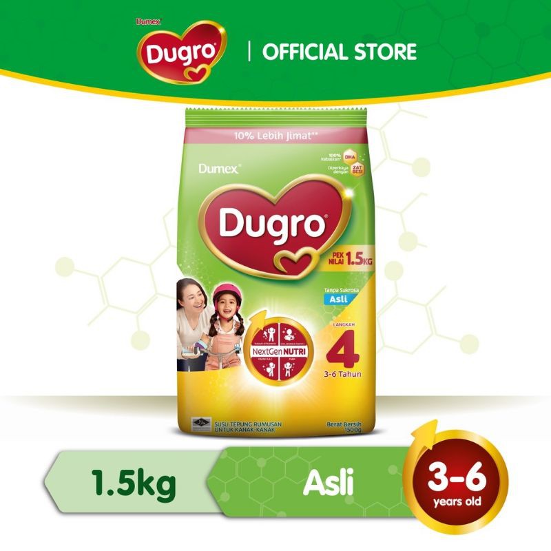 Dumex Dugro 4 Milk Powder 600g/ 950g/ 1.5kg Perisa Asli / Madu | Shopee Malaysia