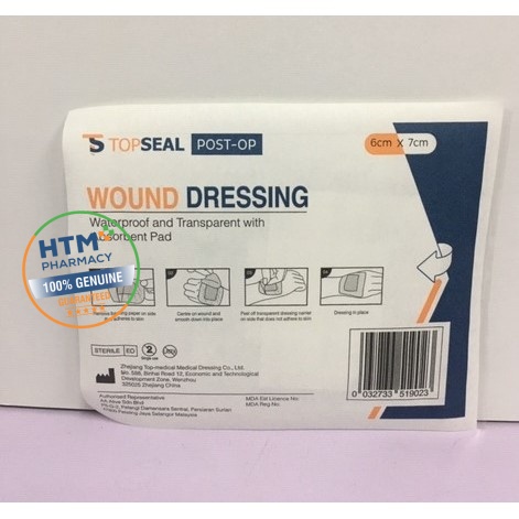 Topseal Wound Dressing Post-Op 6x7cm 50's | Shopee Malaysia