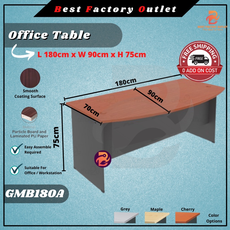 BFO GMB180A Executive Office Table / Meja Belajar / Study Table Desk ...