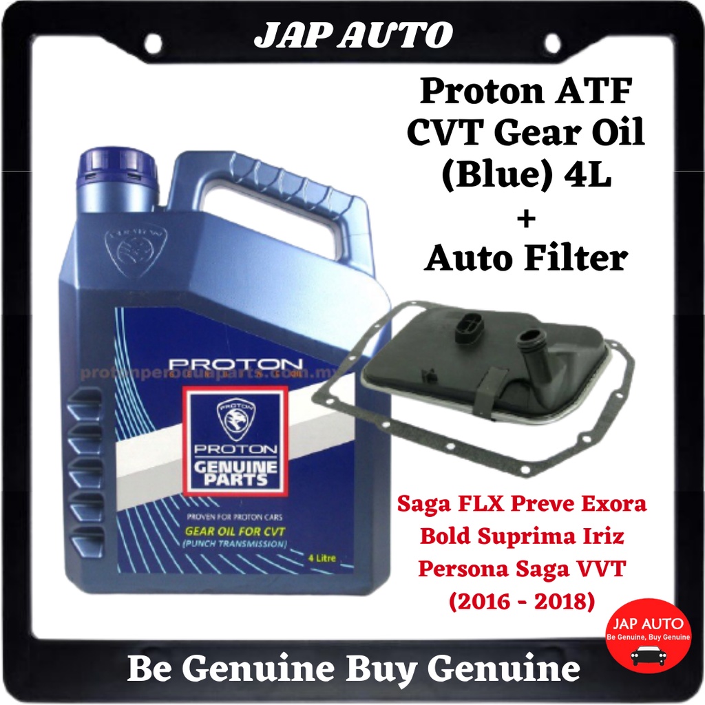 Proton ATF CVT Gear Oil (Blue) 4L + Auto Filter Saga FLX Preve Exora ...